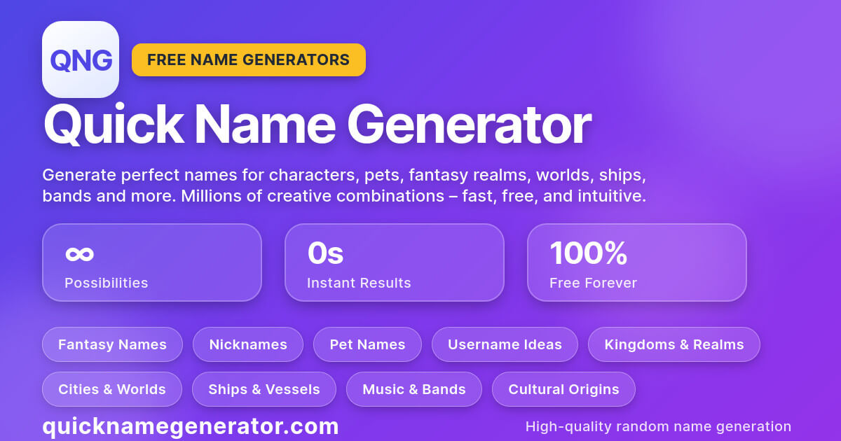 Male Name Generator - Random Male Names from 7 Cultures